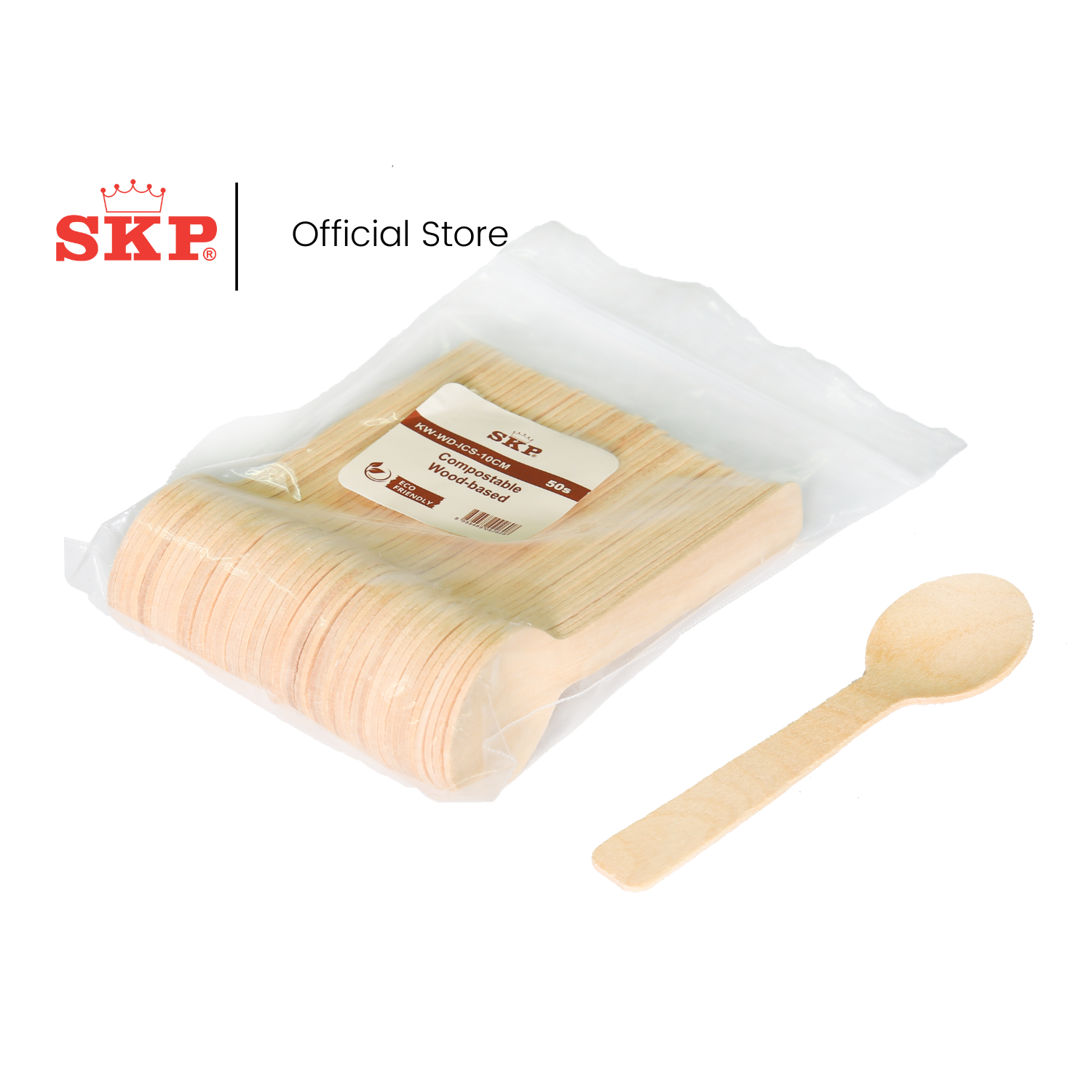 SKP Compostable Wooden Ice-cream Spoon | Shopee Singapore