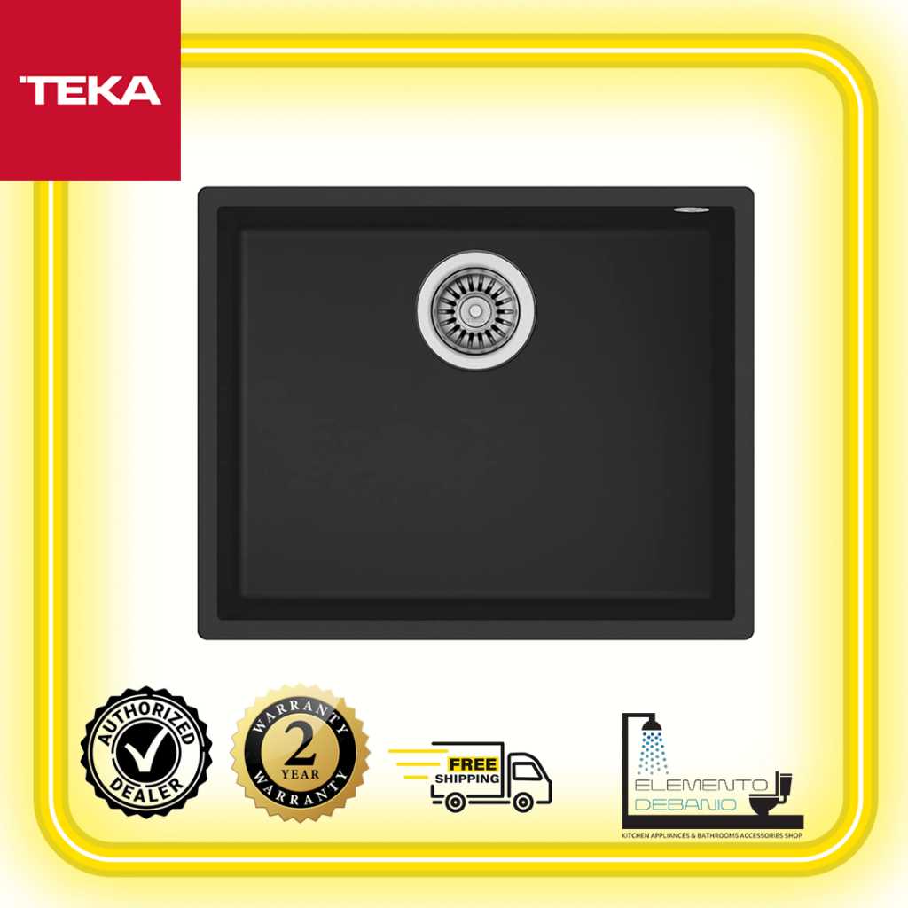 Teka SQUARE 50.40-TG 50cm undermount single bowl Tegranite Granite ...