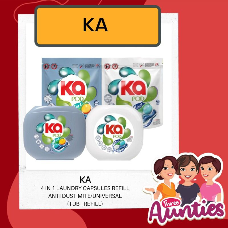 Ka 4in1 Laundry Capsules Refill/Tub Antibacterial/Anti-Dust Mite ...