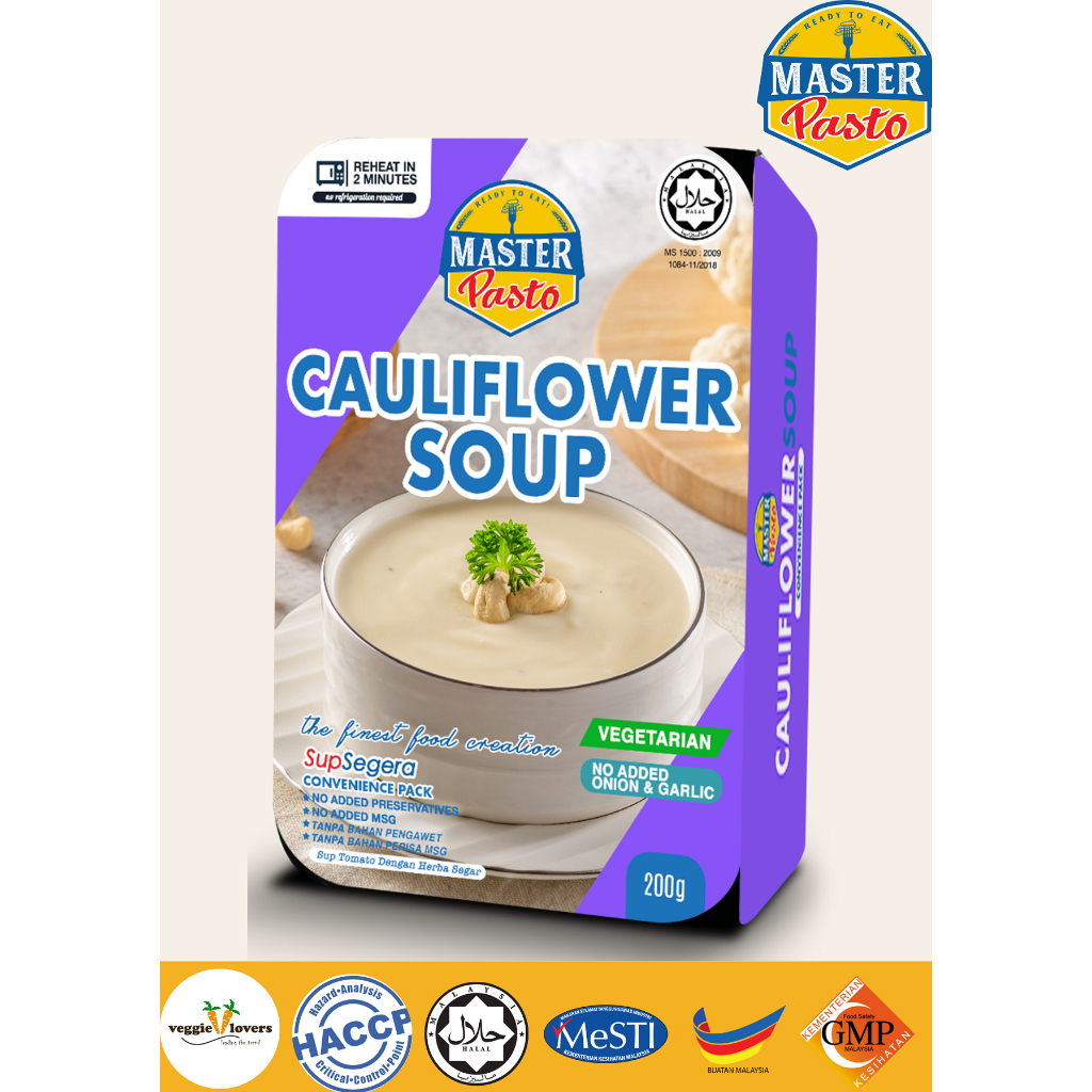 Master Pasto Cauliflower Instant Soup & Ready to Eat Meal Heat Pack ...