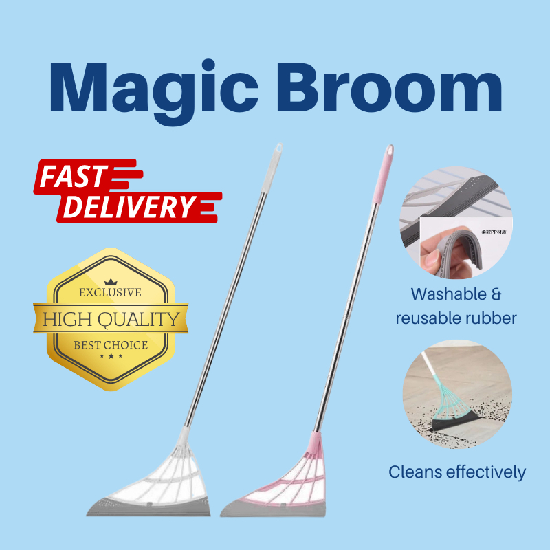[SG] 2-in-1 Magic Broom mop/wiper/sweeper | Floor Cleaner Home Cleaning ...