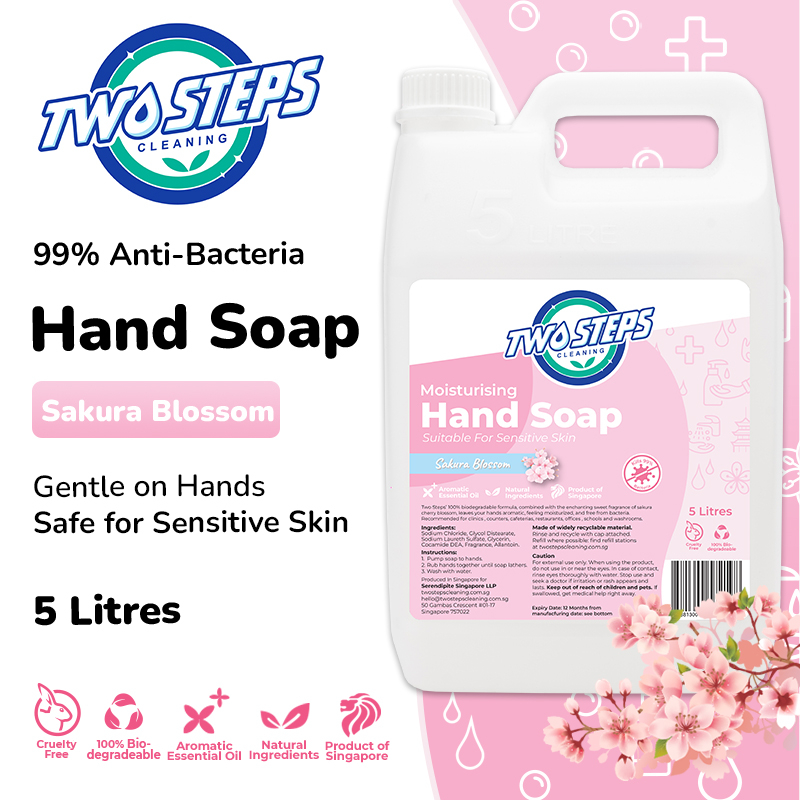 Two Steps Cleaning Hand Soap 5 Litres Eco Refill - Sakura Blossom ...