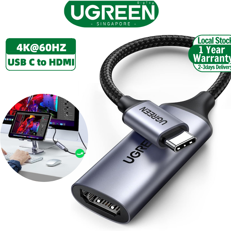 UGREEN USB C to HDMI Adapter Cable 4K 60Hz Thunderbolt 3 Type C HDMI 2.0 Converter | Shopee ...