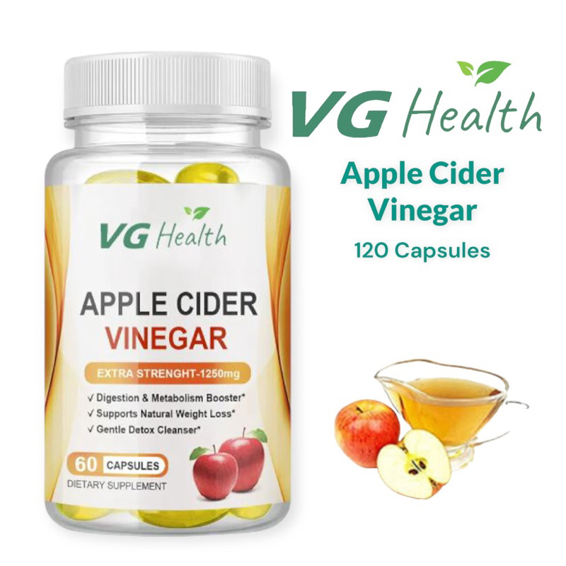 VG Health, Apple Cider Vinegar Capsules (120 caps) | Shopee Singapore