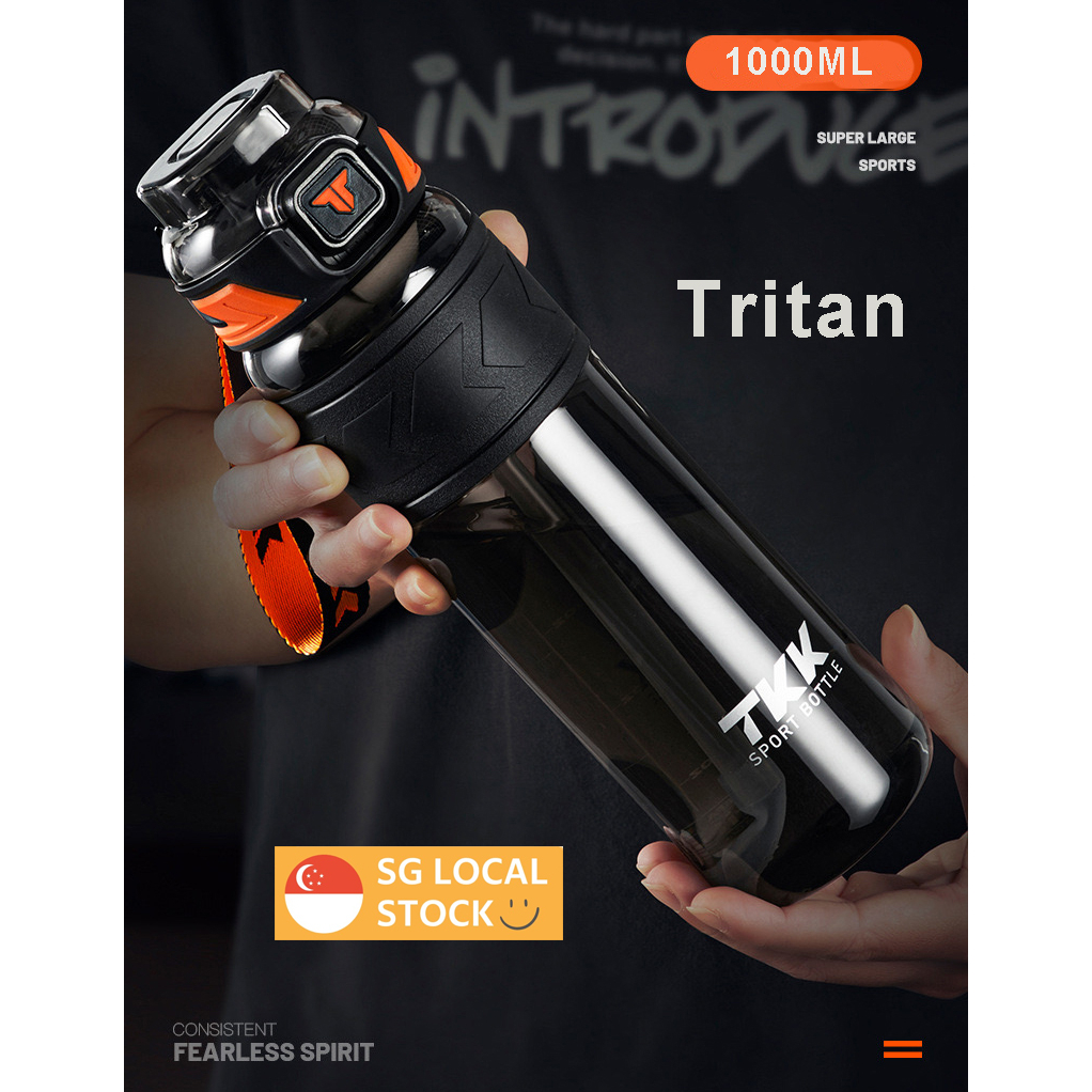 TKK 1L Tritan Water Bottle with BPA Free & Leakproof Fitness Sport 1000ml Water Bottle | Shopee ...