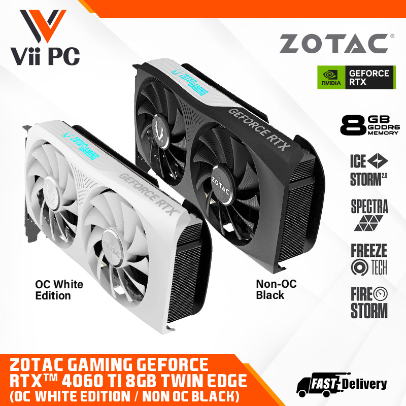 ZOTAC GAMING NVIDIA GeForce RTX 4060 Ti RTX4060 TI RTX 4060TI OC 8GB ...