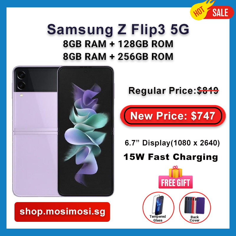 Samsung Galaxy Z Flip3 5G 8GB RAM + 256GB ROM Display & Sealed Set ...
