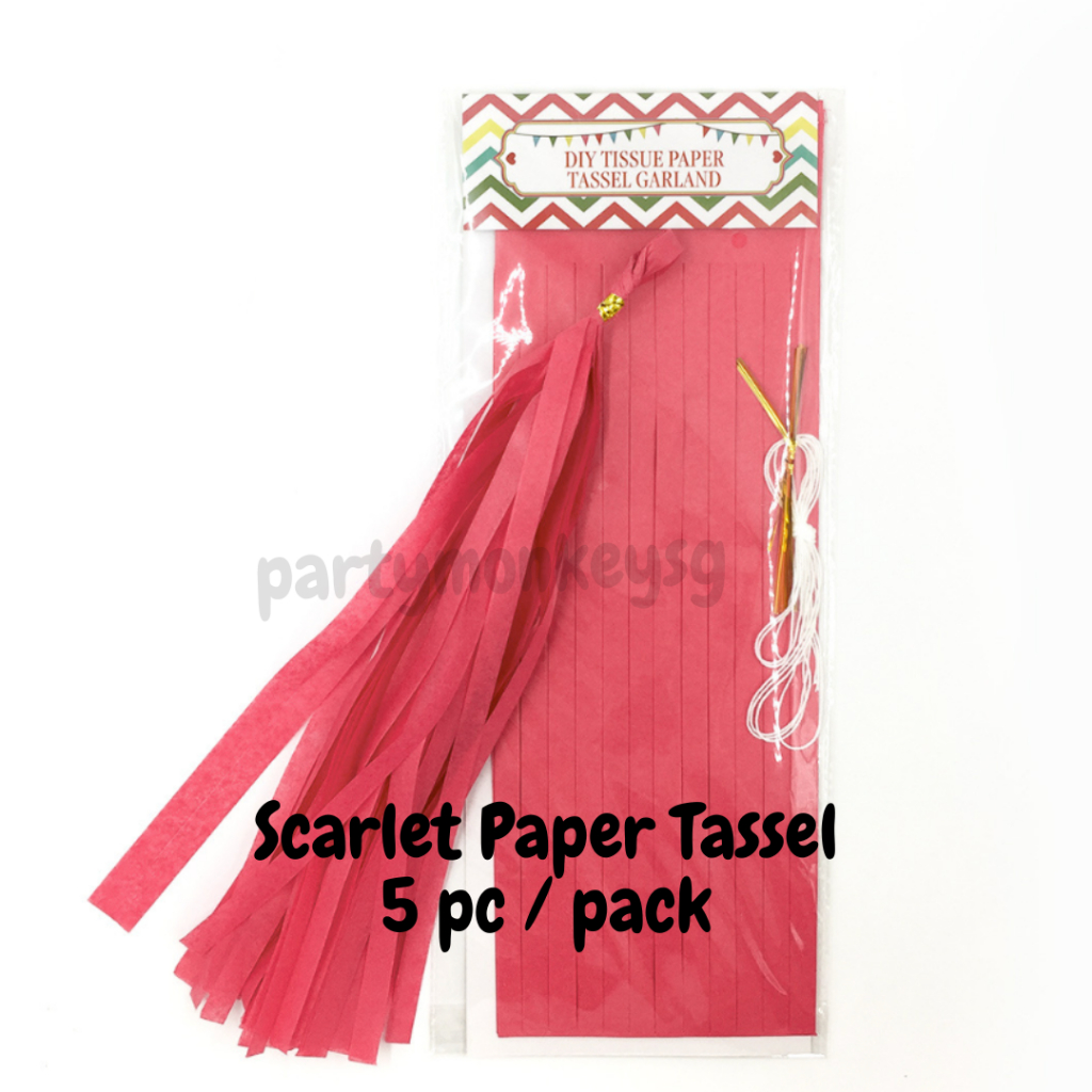 [SG Seller] Paper Tassel Metallic Tassle for Birthday Party Decoration ...