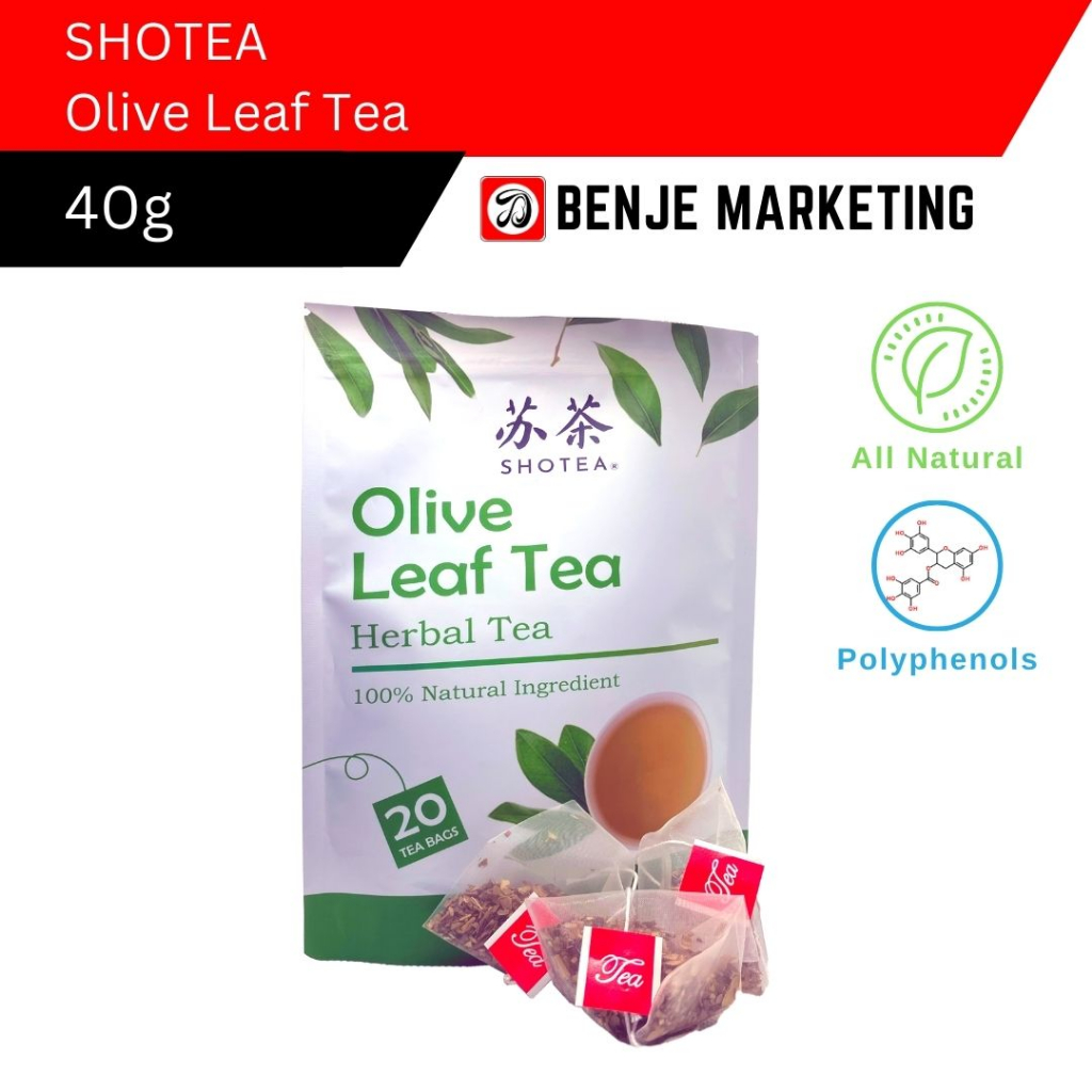 Benje's SHOTEA Organic Olive Tea for Gout Relieve, Slimming, well-being ...