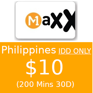 M1 Maxx IDD Philippines $10 (200 Mins 30D) | Shopee Singapore