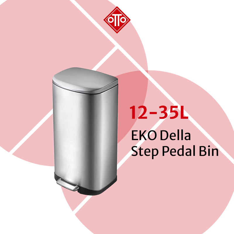 12-35L EKO DELLA Stainless Steel Pedal Bin with Soft Close /Step Bin ...