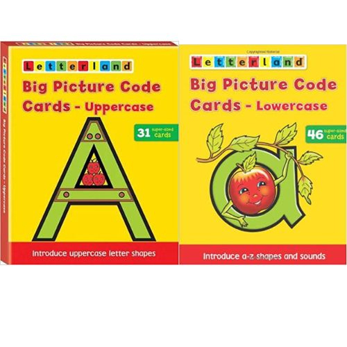 Big Picture Code Cards - Upper/ Lowercase (Letterland) | Shopee Singapore
