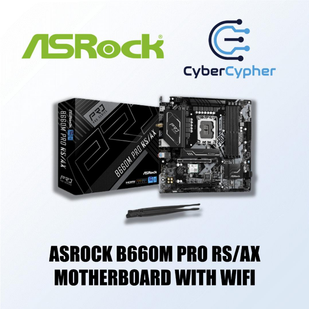 ASRock B660M PRO RS/AX DDR4 Motherboard with WiFi/BT | Shopee Singapore