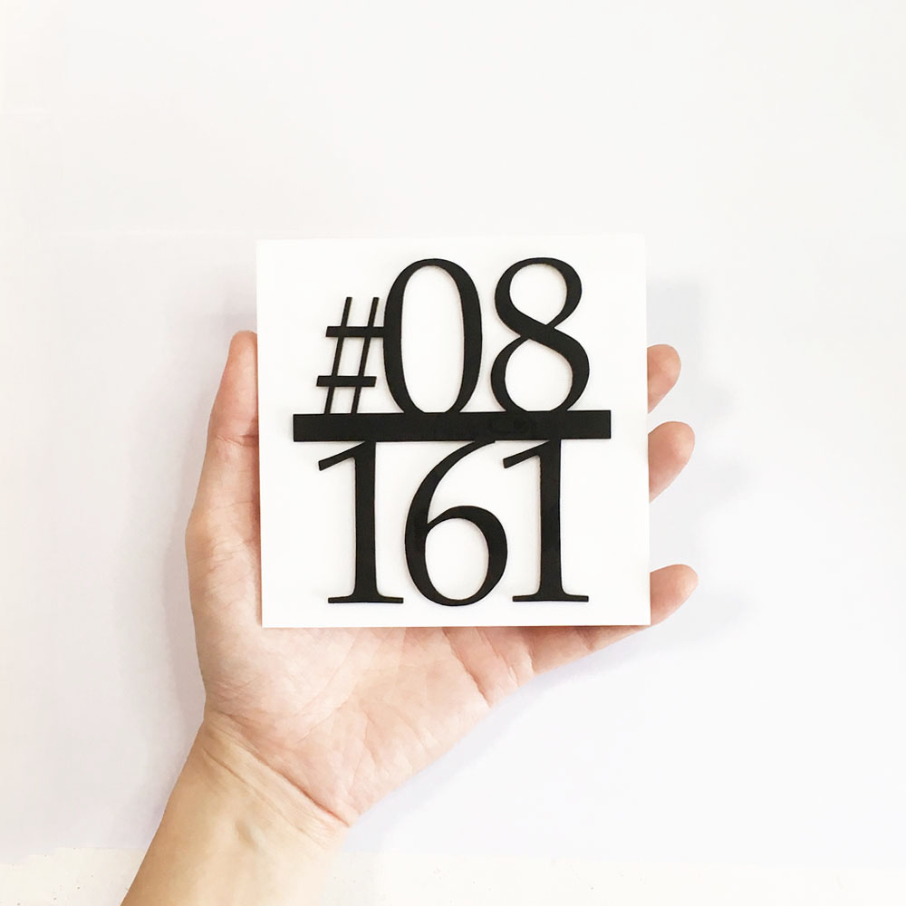 12cm x 12cm - PLTNNB - HDB Unit Number, Condo Unit Number, Address Sign ...