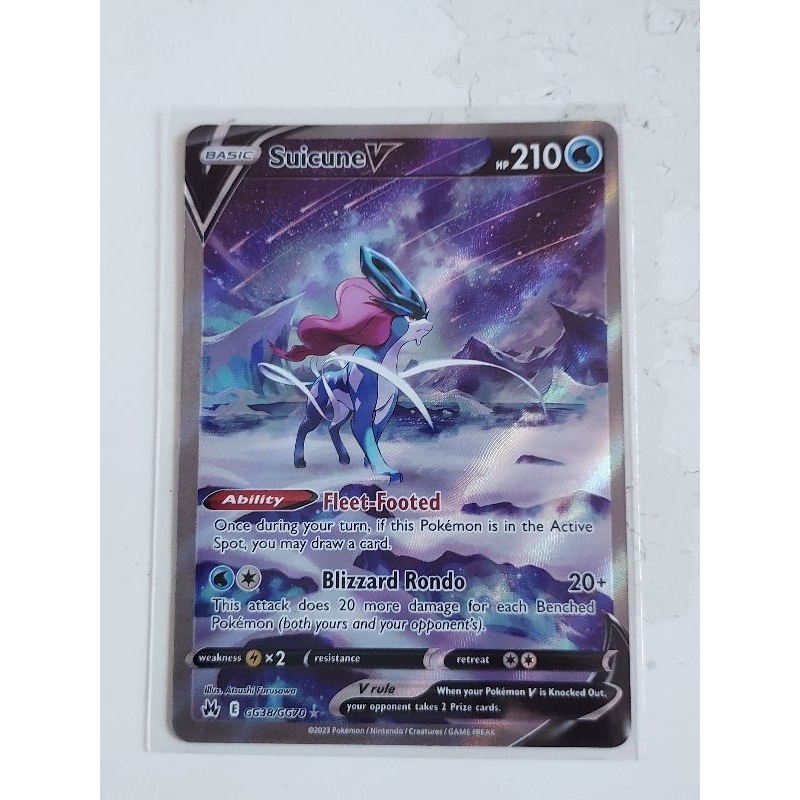 Pokemon suicune v crown zenith galarian gallery card | Shopee Singapore