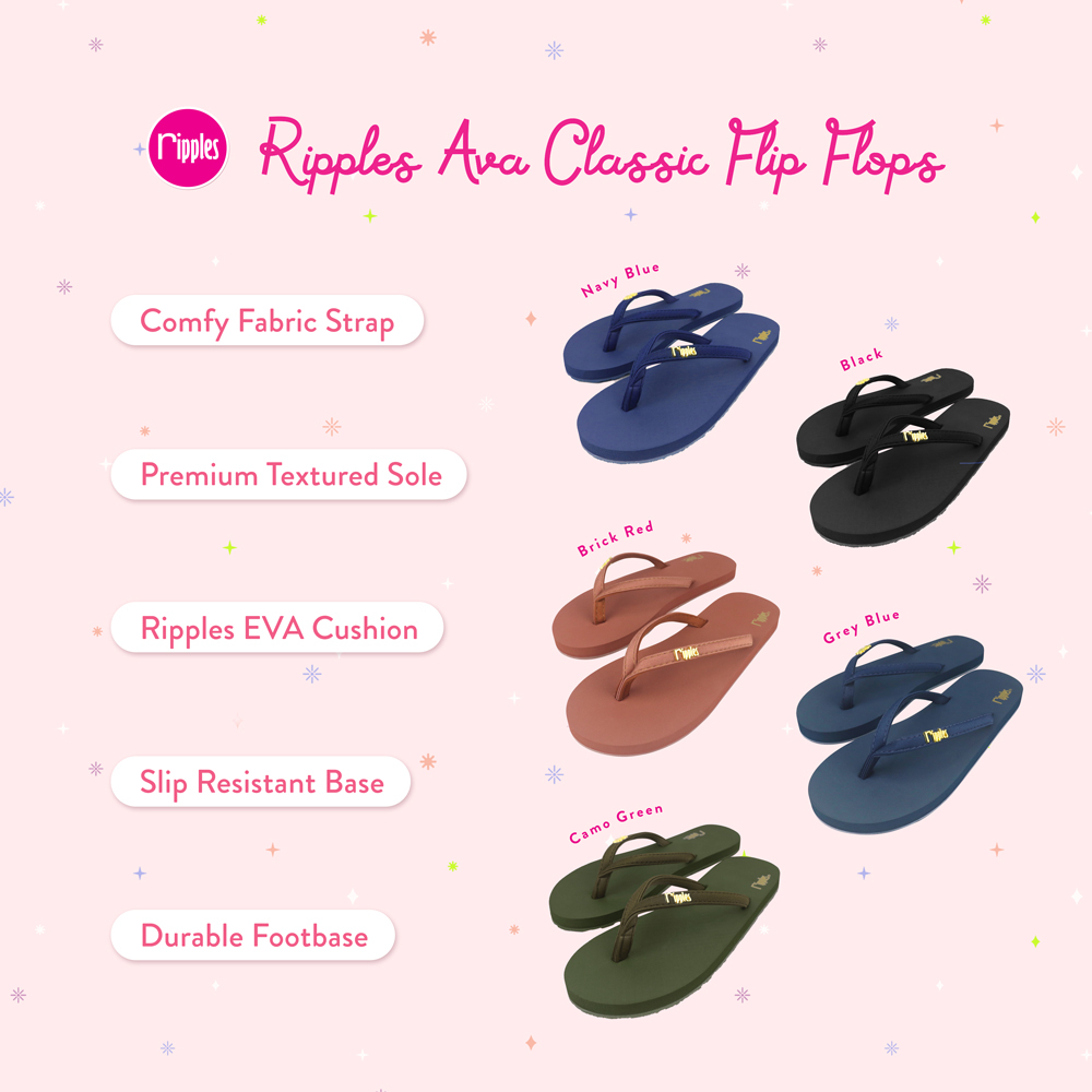 Ripples Ava Classic Ladies Flip Flops (More Colours) | Shopee Singapore