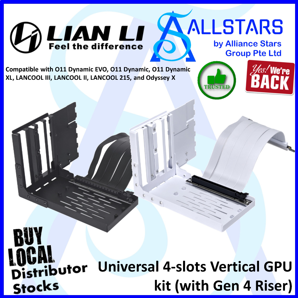 (ALLSTARS : DIY PROMO) Lian Li Universal 4-Slots Vertical GPU Kit (with ...