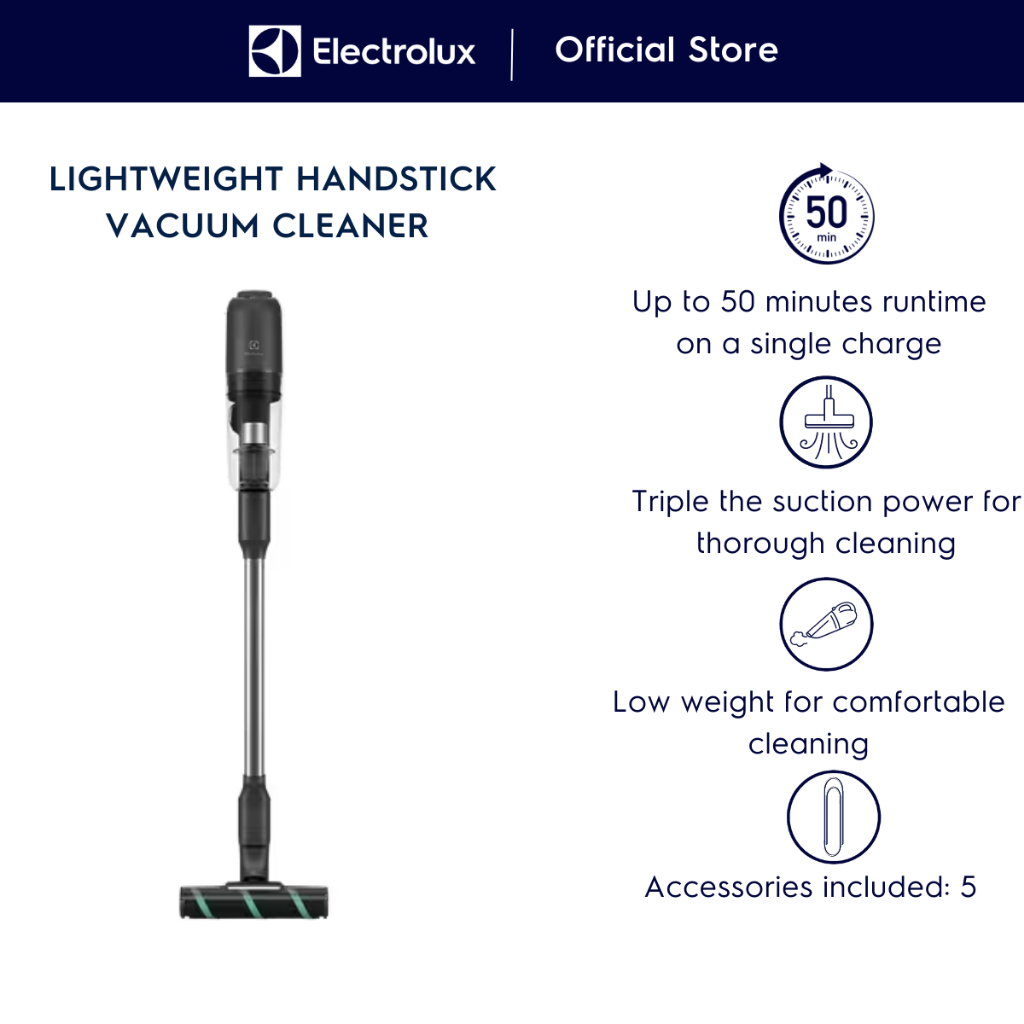 Electrolux EFP71512 UltimateHome 700 Lightweight Handstick Vacuum Cleaner with 2 Years Warranty ...