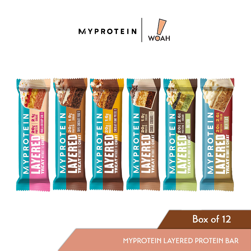 MyProtein Layered Protein Bar (Box of 12) | Shopee Singapore