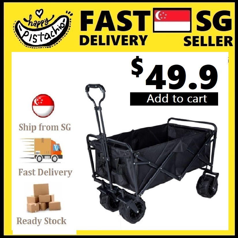 foldable wagon Trolley Camping Trolley Outdoor Tool truck portable ...