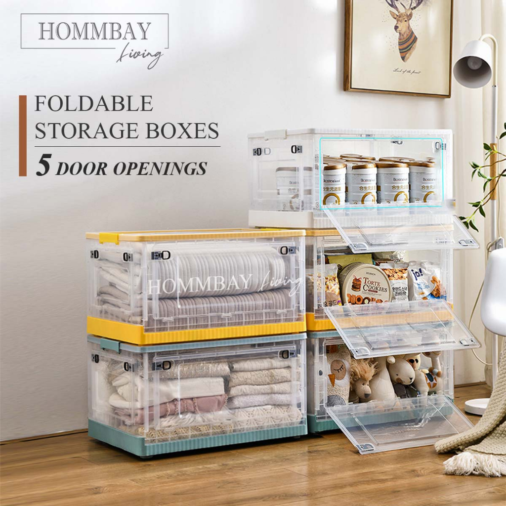 [HOMMBAY Living] Transparent Foldable Stackable Storage Box Drawer ...