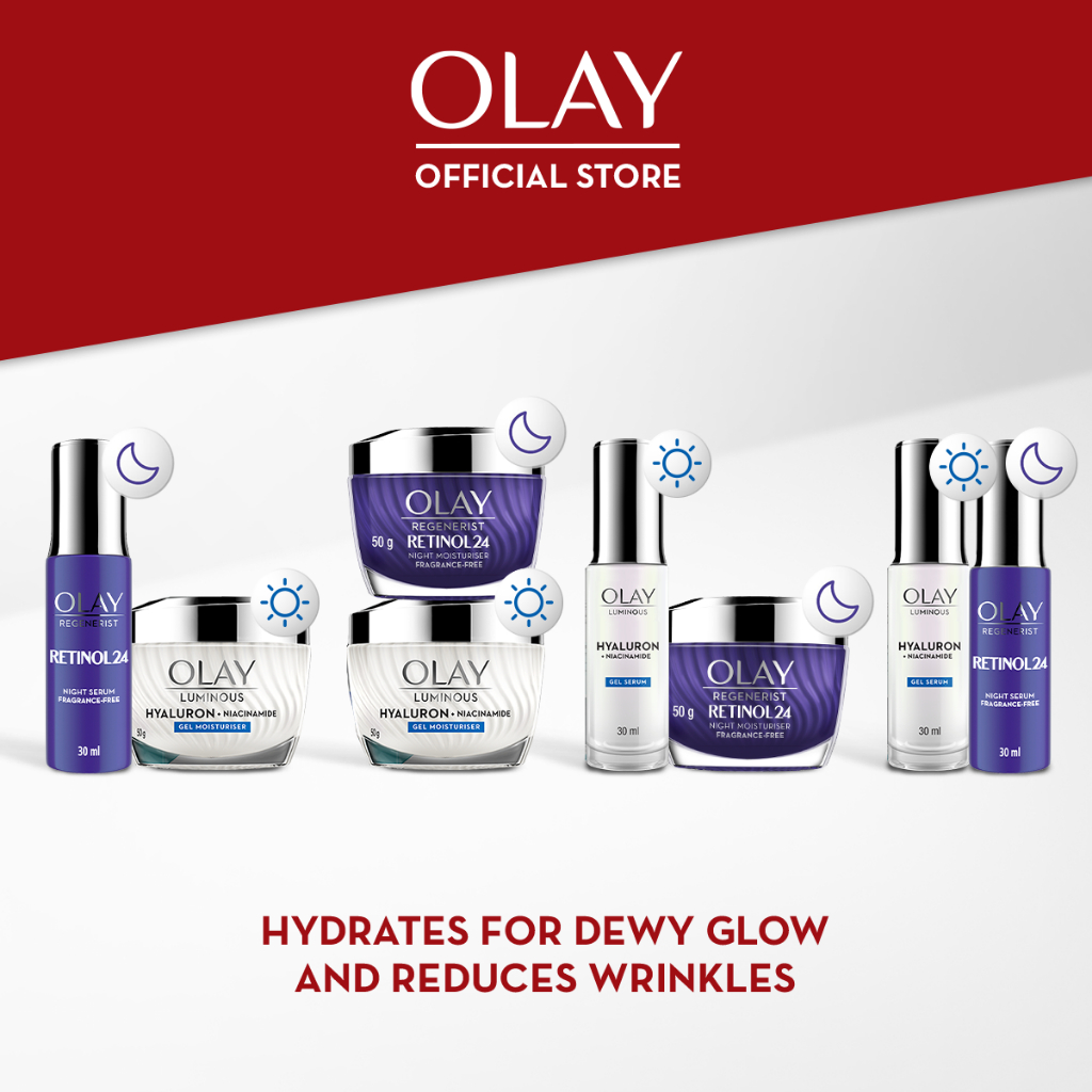 [Day+Night Bundle] Olay Luminous Hyaluron + Niacinamide Gel Day ...