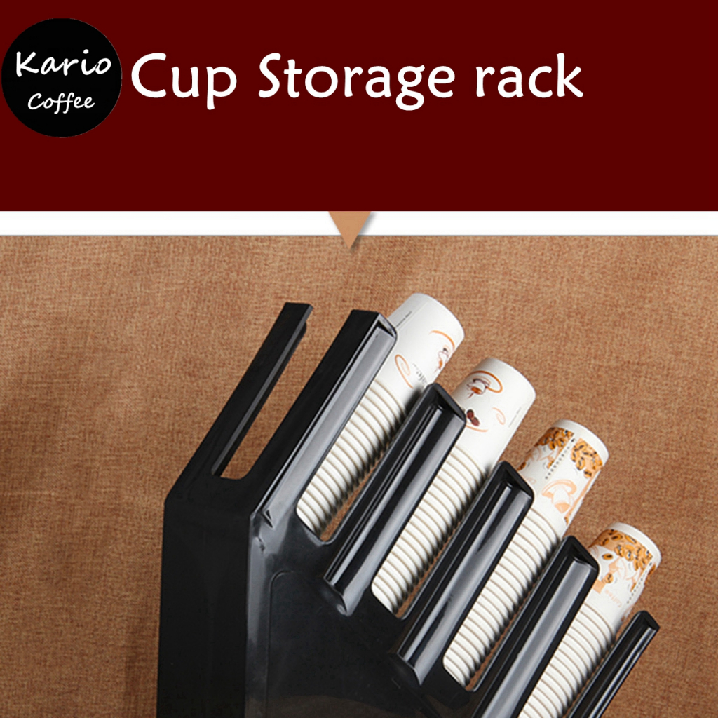 【SG Ready】Bar Cup Rack Coffee Cup Milky Tea Cup holder Rack Counter Lid ...