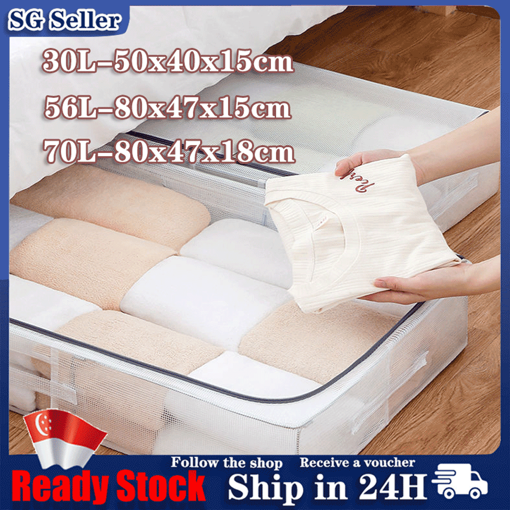 🚚 SG Ready Stock🚚Large bed bottom storage box Dormitory Quilt Sorting ...
