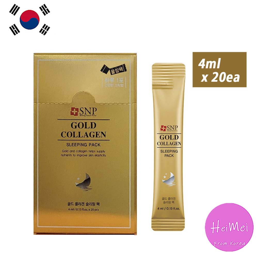SNP Gold collagen Sleeping Pack 4ml x 20ea from KOREA | Shopee Singapore