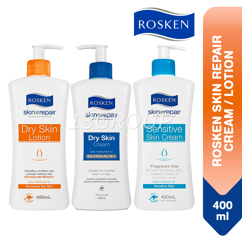 Rosken Skin Repair Dry Skin Cream Lotion Sensitive, 75ml-500ml | Shopee ...