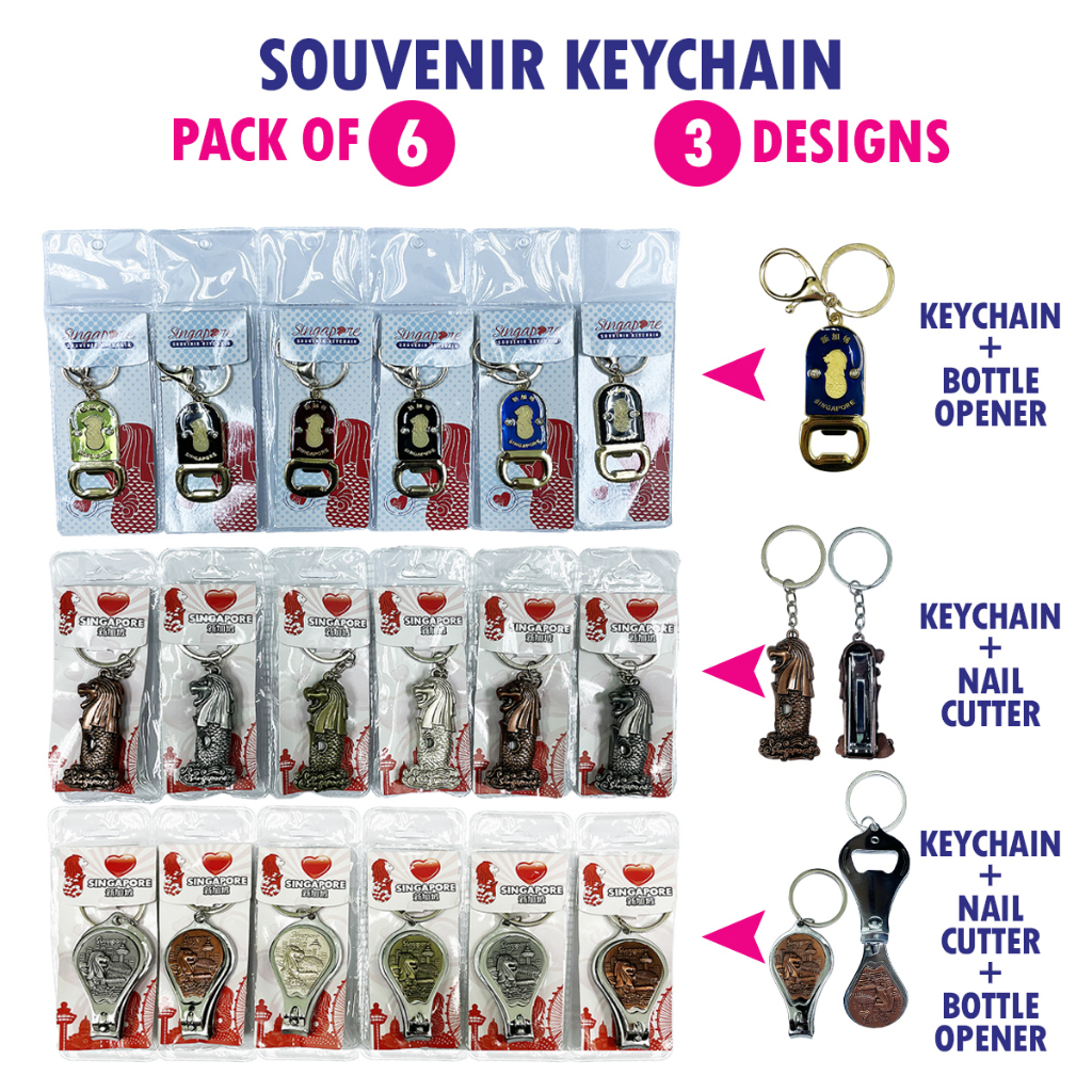 [SG Ready Stock] Keychain Set*Nailcutter Set*Singapore Souvenir ...