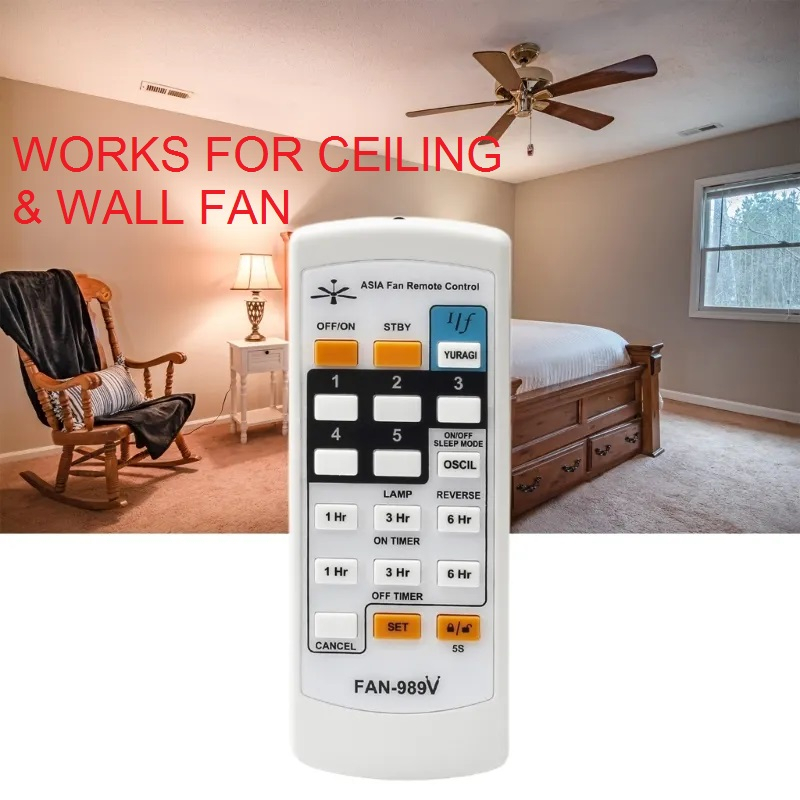 SG STOCK FAN 989V Universal Ceiling Fan Remote Controller Asia Fan ...