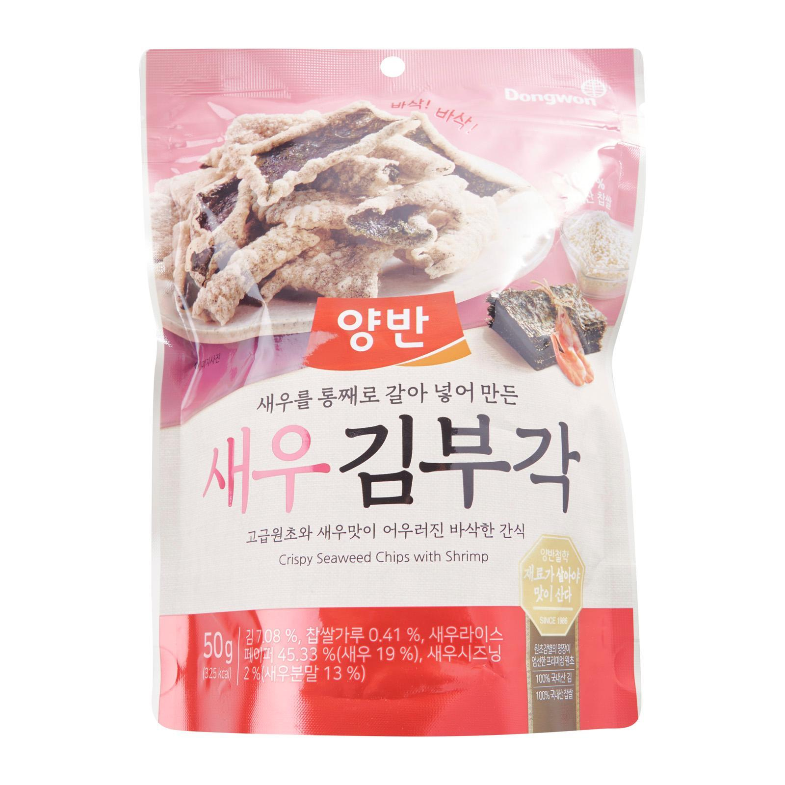 Dongwon YangBan Korean Seaweed Chips (Original/ Shrimp/ Garlic) Snack ...