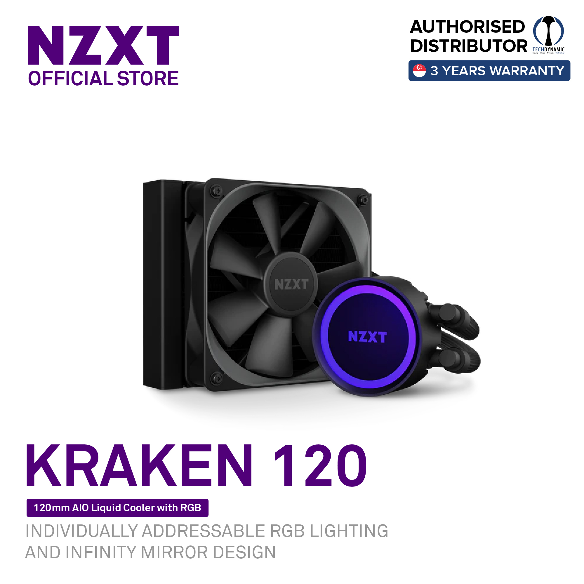 NZXT Kraken 120mm AIO CPU Cooler Gaming PC (LGA1700/AM5) | Shopee Singapore