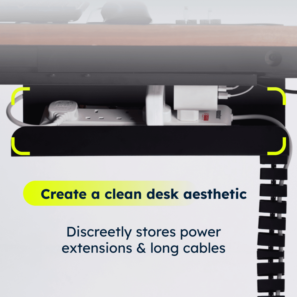EverDesk Cable Tray - Cable Management, Under Desk Wire Organizer ...
