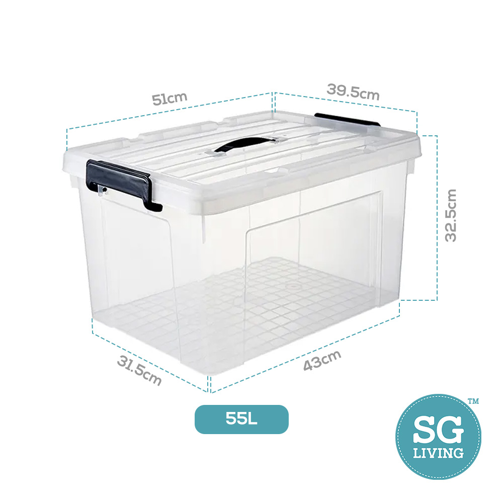 (SG Ready Stock) Stackable Storage Box | Heavy Duty | Transparent ...