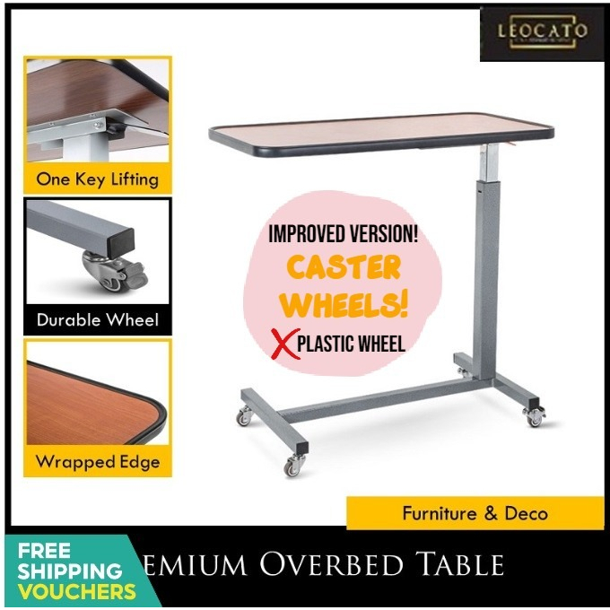 Premium Overbed Table | Height Adjustable Over Bed | Bedside Table ...