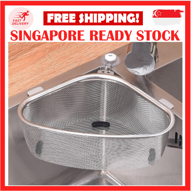 Stainless Steel Triangle Sink Strainer Corner Sink Strainer Kitchen ...