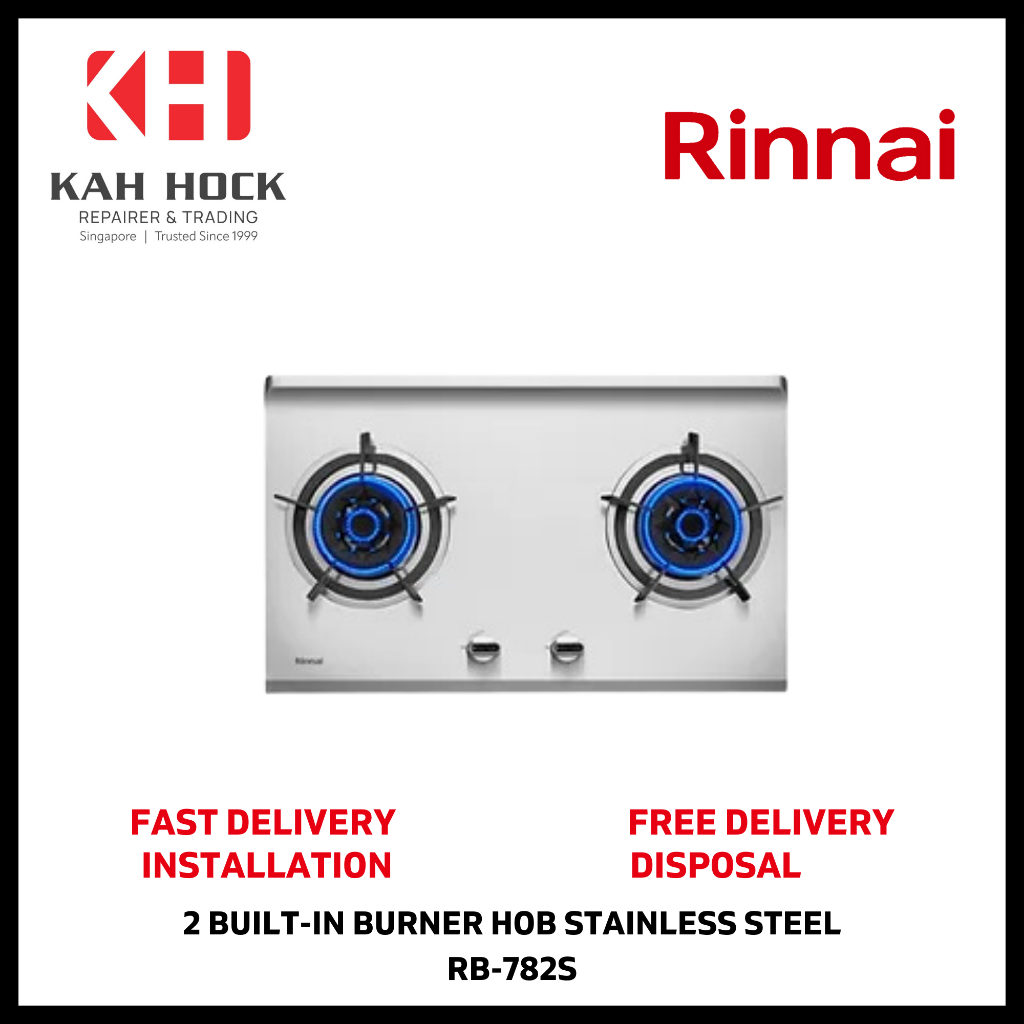 RINNAI RB-782S 2 BURNER BUILT-IN HOB STAINLESS STEEL - 2 YEARS WARRANTY + FREE DELIVERY ...