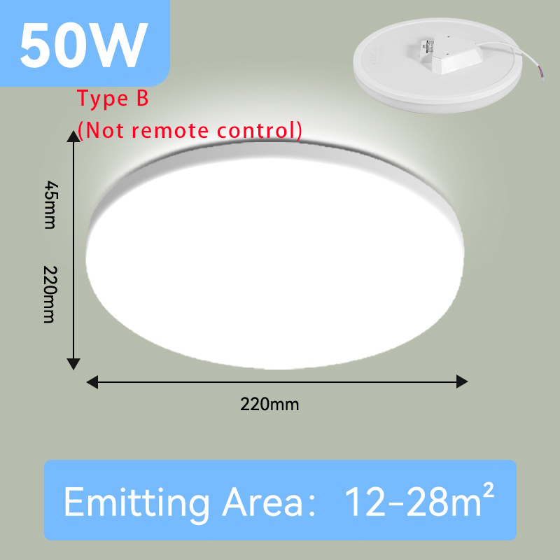 Ceiling Light Remote Control Led Downlight Round Dimmable 30/40/50/60W ...