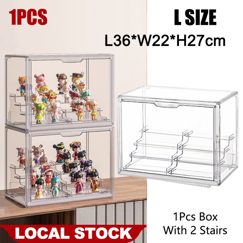 Acrylic Popmart Display Box Figurine Display Case Transparent Storage ...
