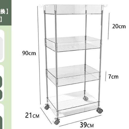 Kitchen trolley, push cart, kitchen racks, 3 tiers or 4 tiers | Shopee ...