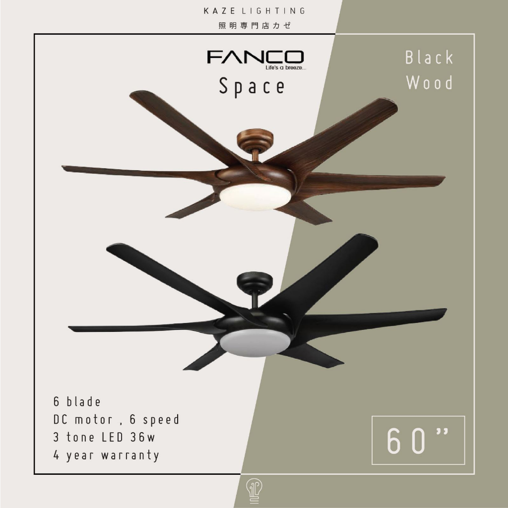 [INSTALLATION] - FANCO SPACE 60 Inch DC Motor Ceiling Fan with 36watts ...