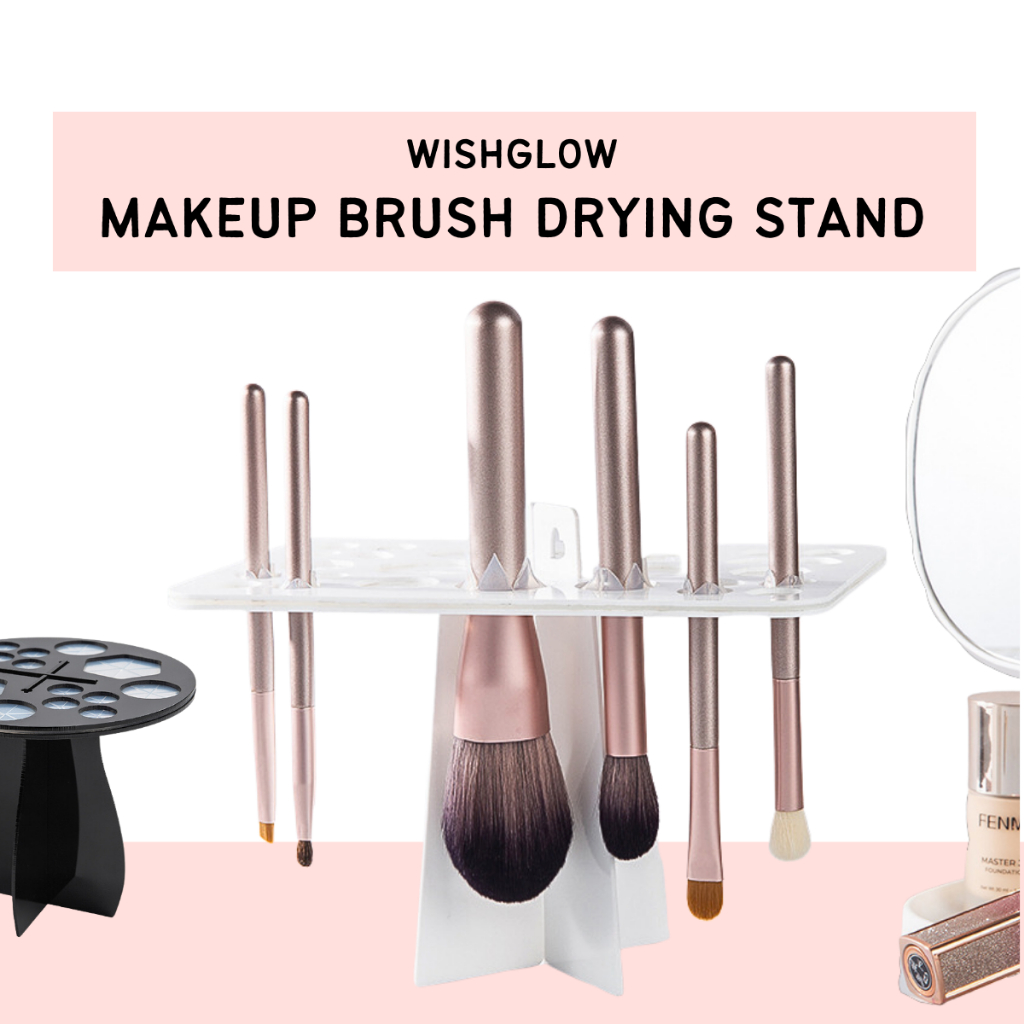 Wishglow Makeup Brush Drying Rack Holder Organiser Display Stand Hanger ...