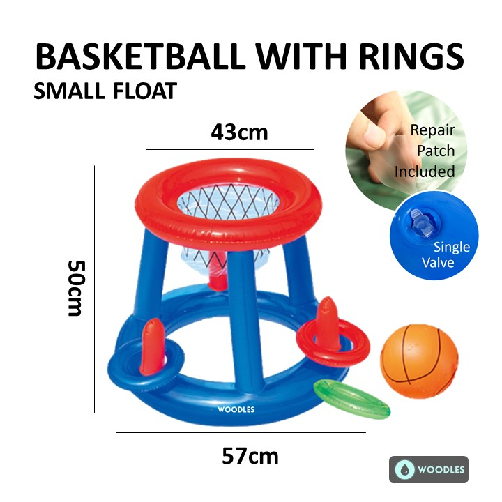 [SG Stock] WOODLES Inflatable Swimming Float Giant Ball Basketball ...