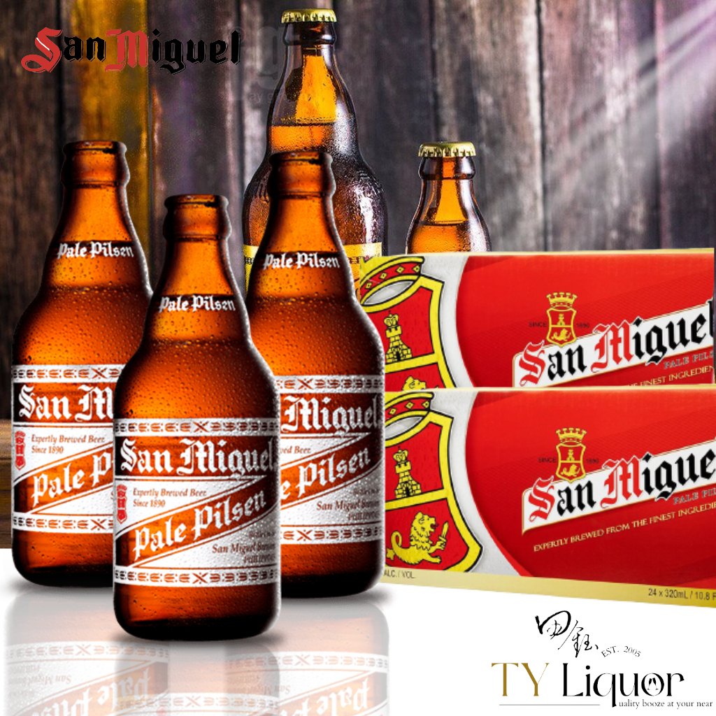San Miguel Pale Pilsen, 24 Bottles x 320ml (BBD: February 2024 ...