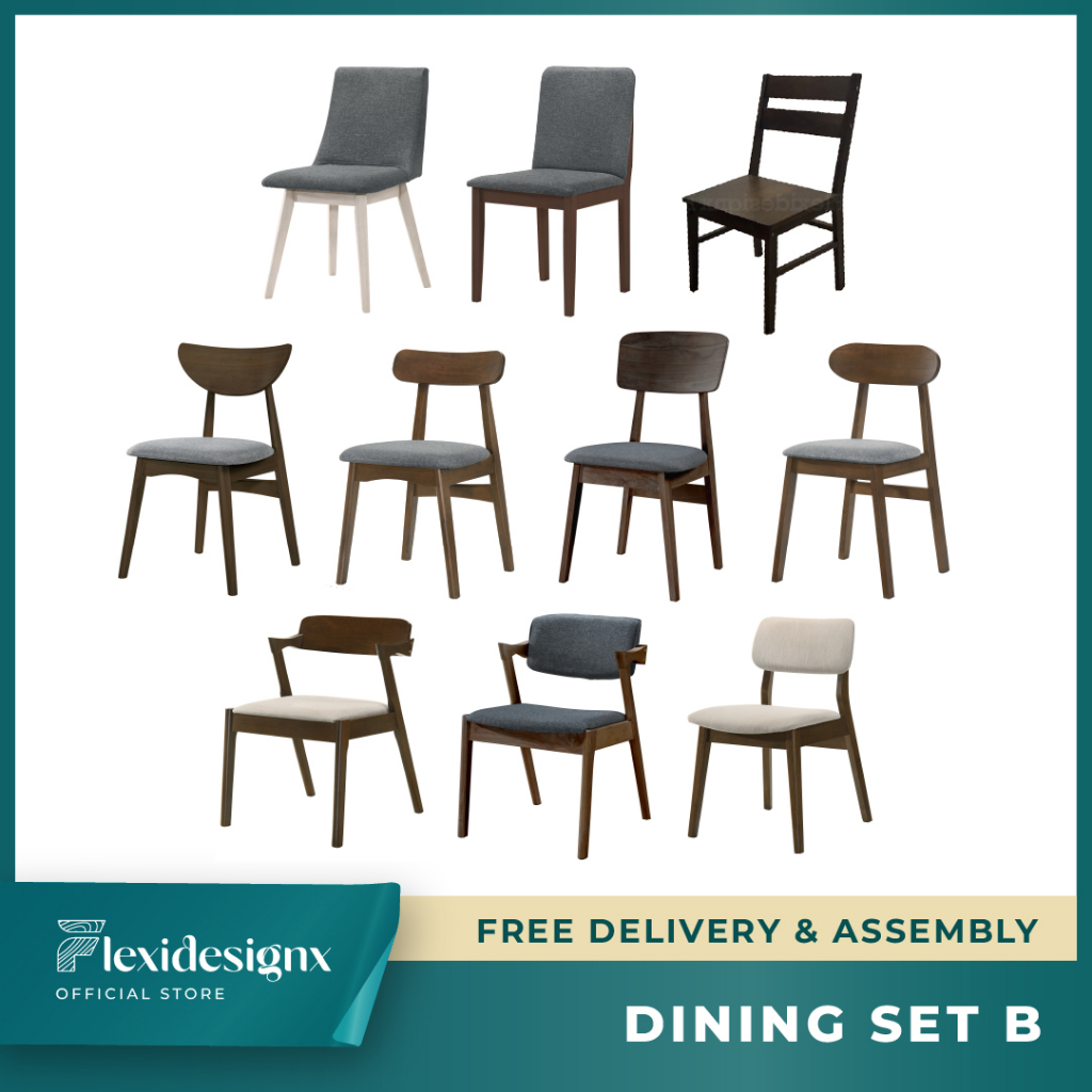 Nordic Dining Set / Set Meja Makan 1 + 2Chair + Bench For 4 Person ...