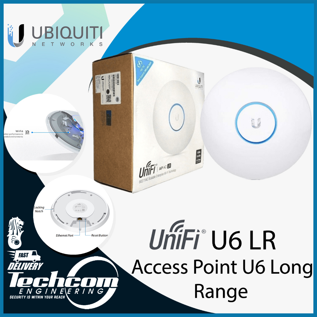 UniFi Dual Band Access Point Long Range 802.11ac (UAP-U6-LR) | Shopee ...