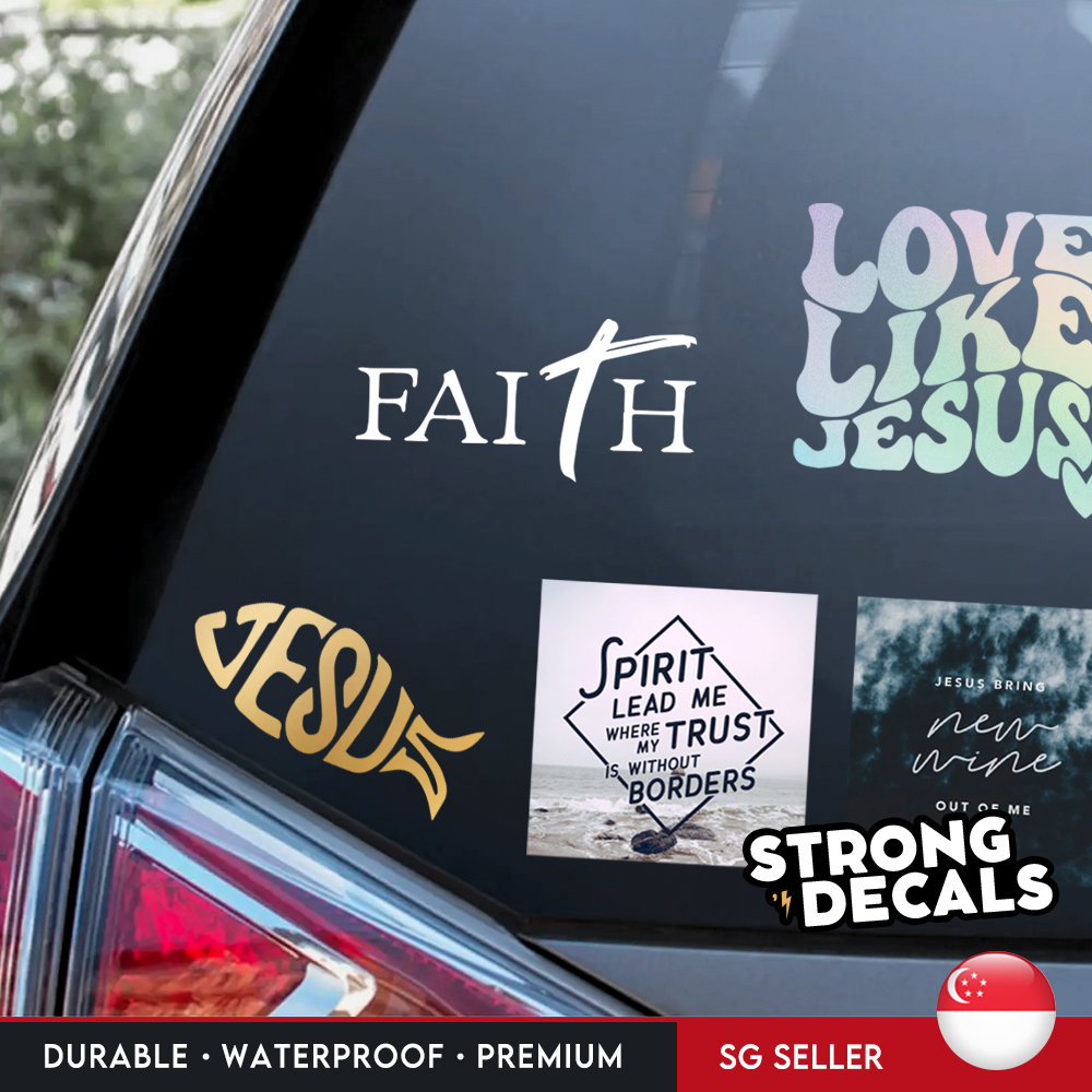 [SG Seller] Christian Decal Sticker Static Car Church Jesus Faith (1pc ...