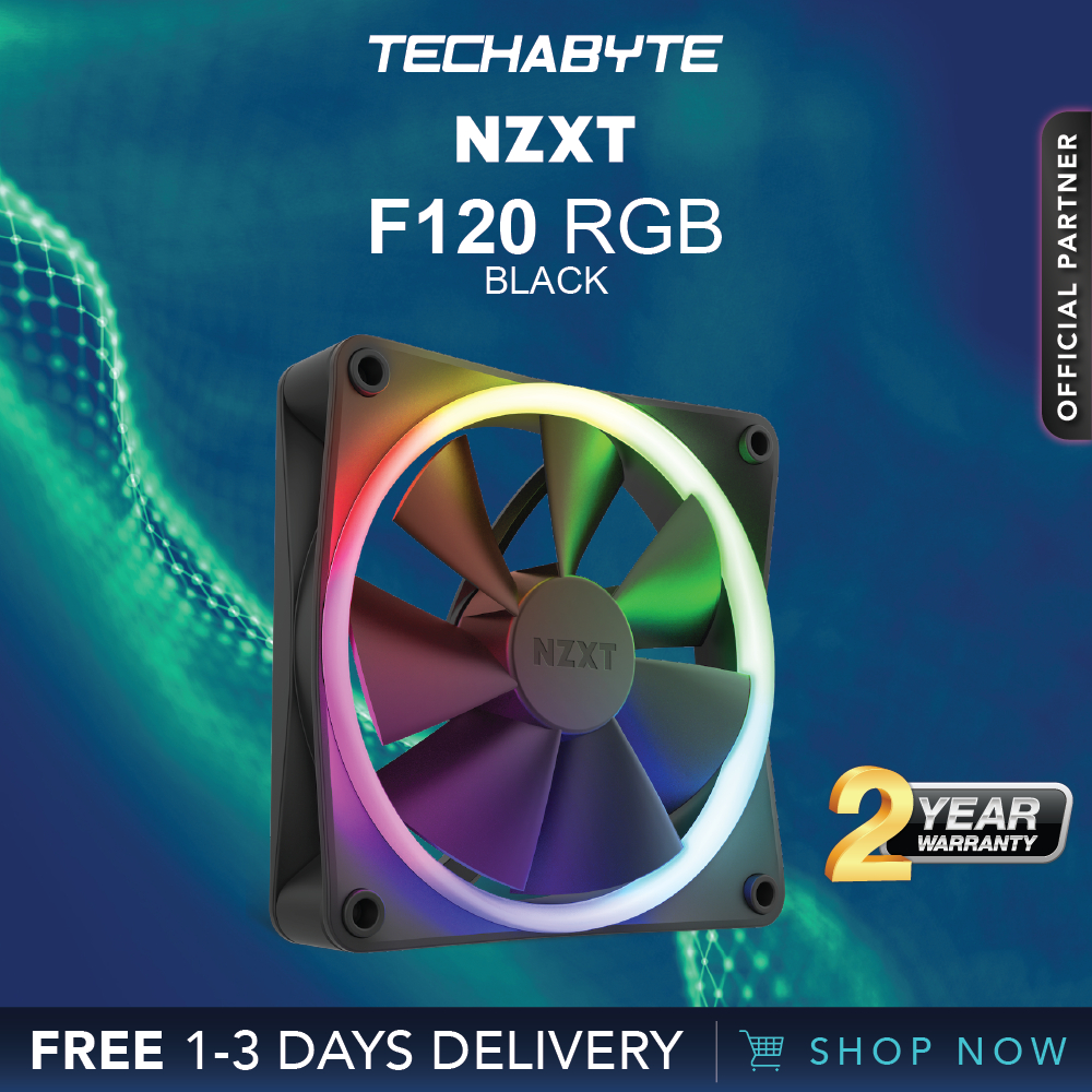 NZXT F120 RGB | 120mm | Cooling Fan ( Single / Duo / Core ) | Shopee ...
